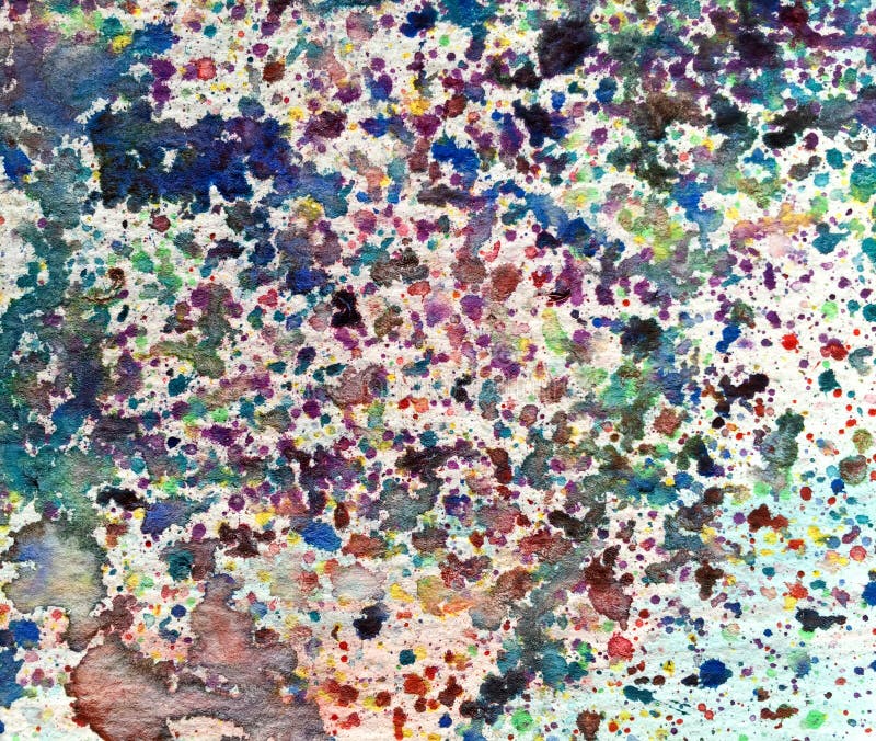 Multicolor Splatters Watercolor Background Stock Photo - Image of ...