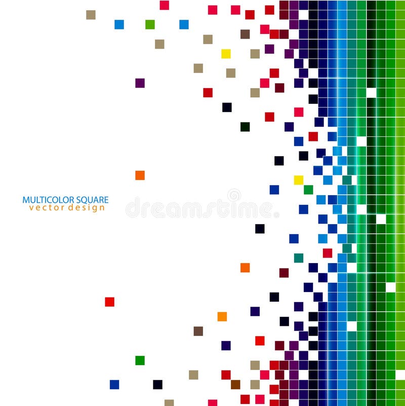 Multicolor Square Abstract Design Stock Vector - Illustration of ...
