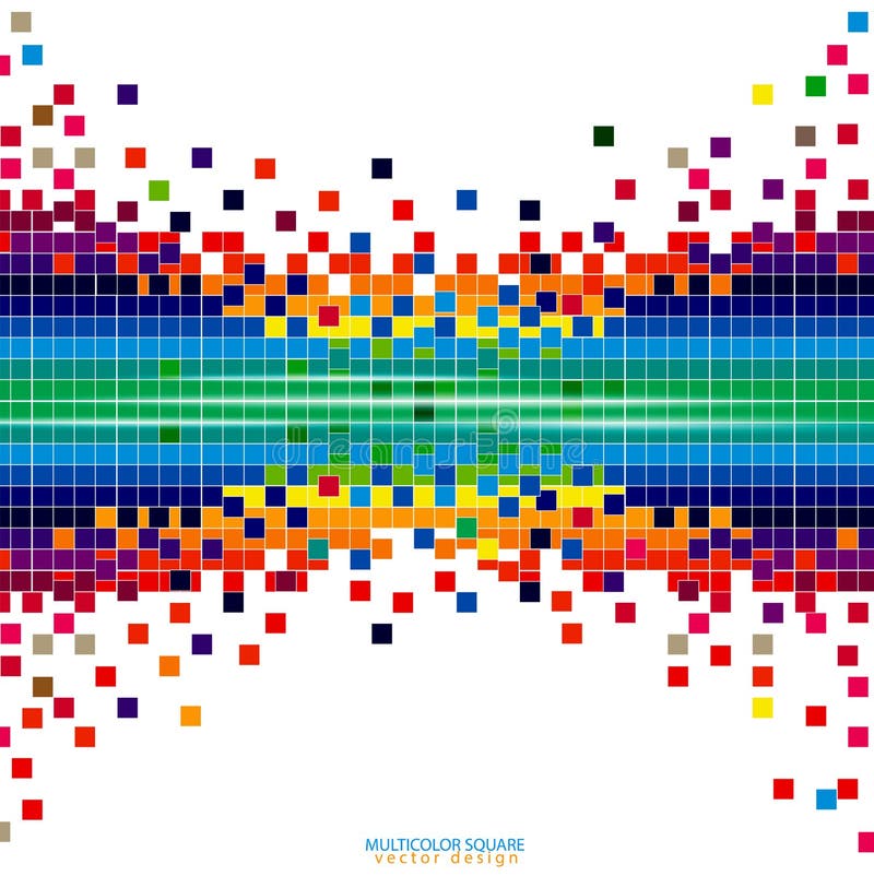 Multicolor Square Abstract Design Stock Vector - Illustration of ...
