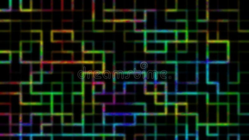 The Multi Color Square Shape Isolate on Black Background.abstract ...