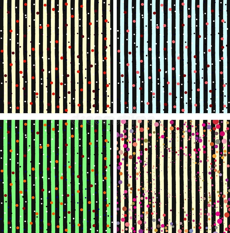 Multicolor Striped Dotted Pattern Background Stock Vector ...