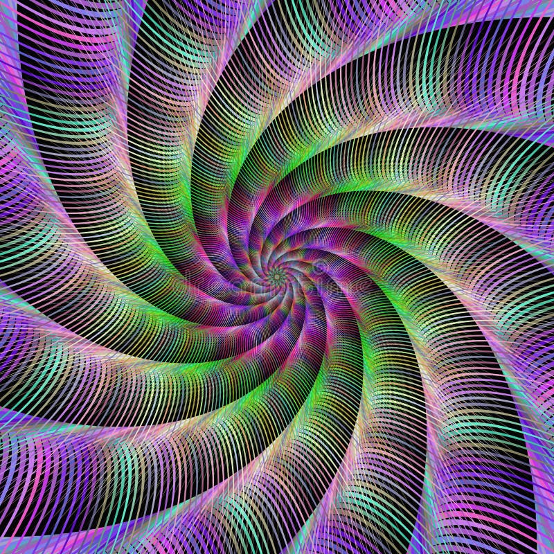 Multicolor Striped Spiral Design Background Stock Vector - Illustration ...
