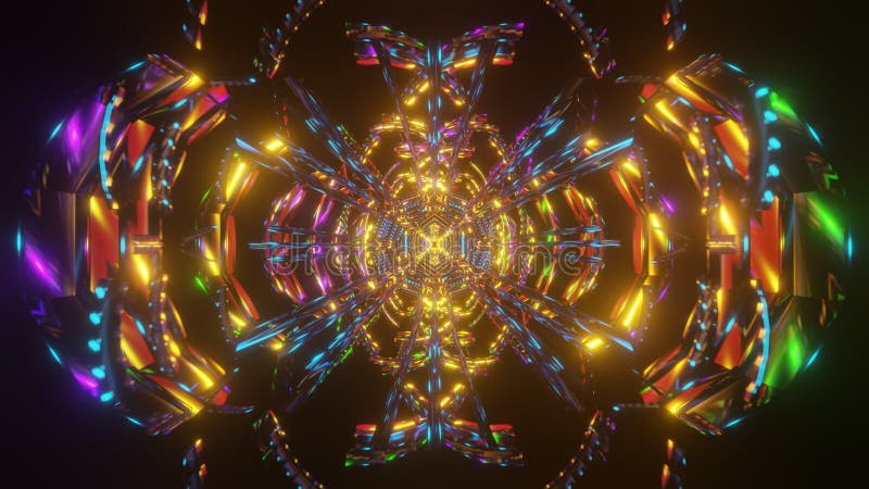 Multicolor Strobe Trippy Pattern Animation Visual 3D Mandala Spiritual ...