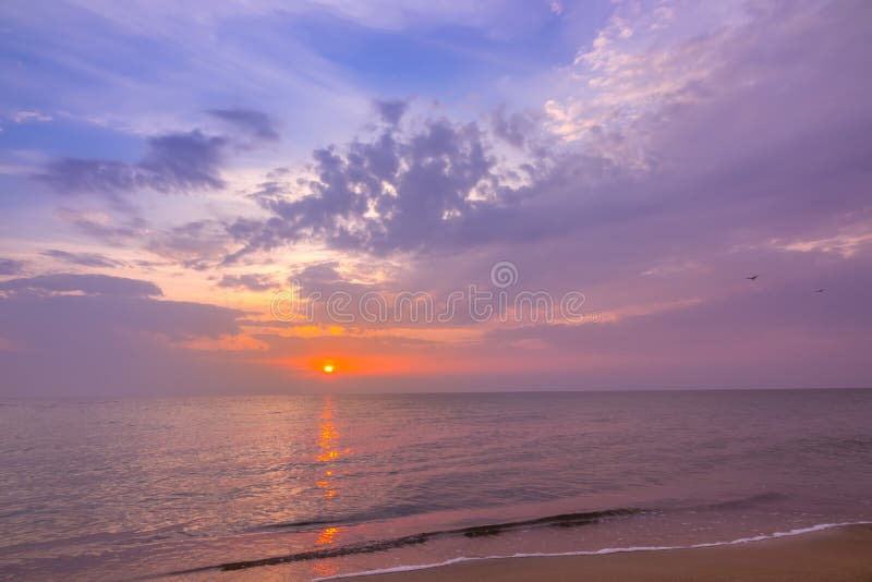 Multicolor Sunset Orange Cloud and Sun on Sky Stock Image - Image of ...