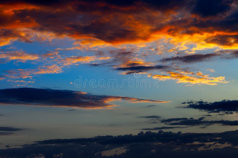 Multicolor sky at sunset stock photo. Image of cloud - 72663600