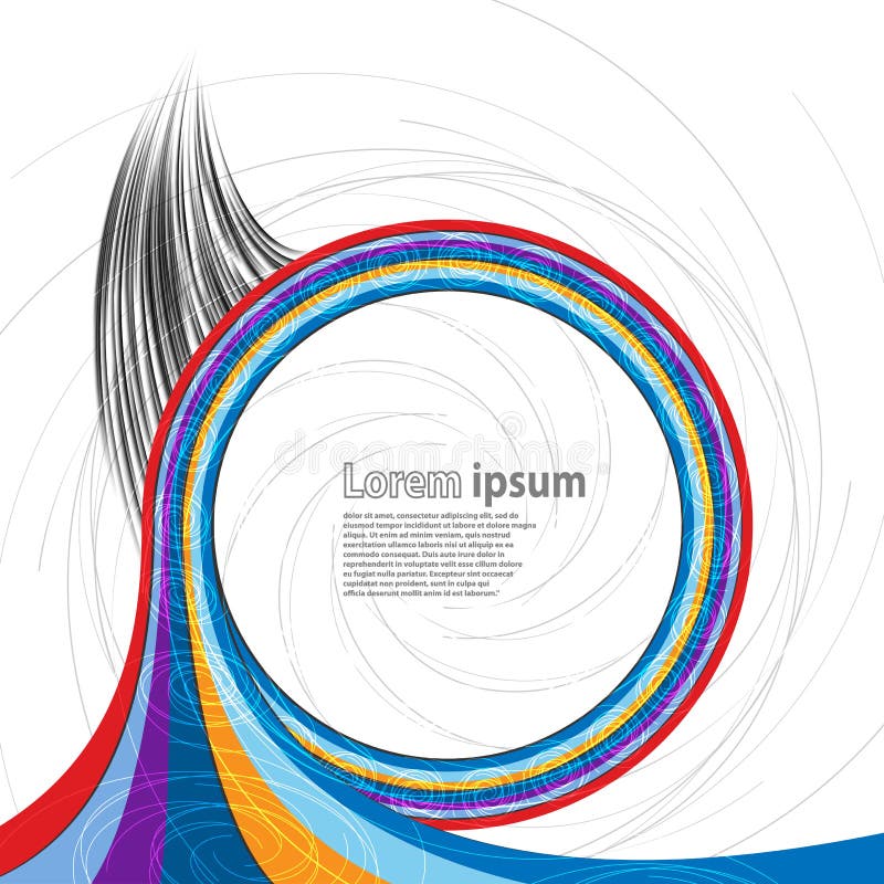 Multicolor Swirl Abstract Background with Spiral Pattern Stock Vector ...