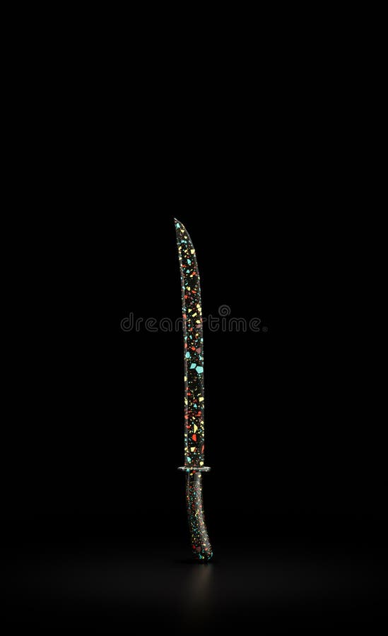 Multicolor Terrazzo Stone Sword. Ancient Knight Sword Stock ...
