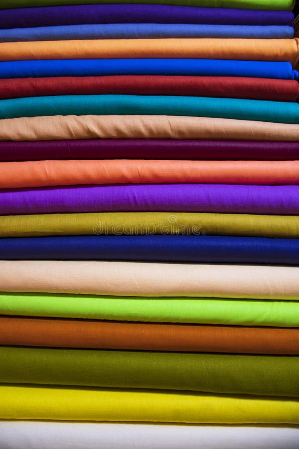 Multicolor Textile Fabrics Pattern Texture Background Stock Photo ...
