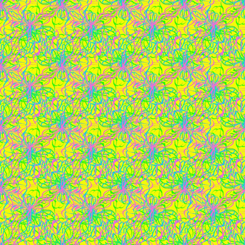 Multicolor Thin Line Abstract Bright Seamless Pattern Stock Vector ...