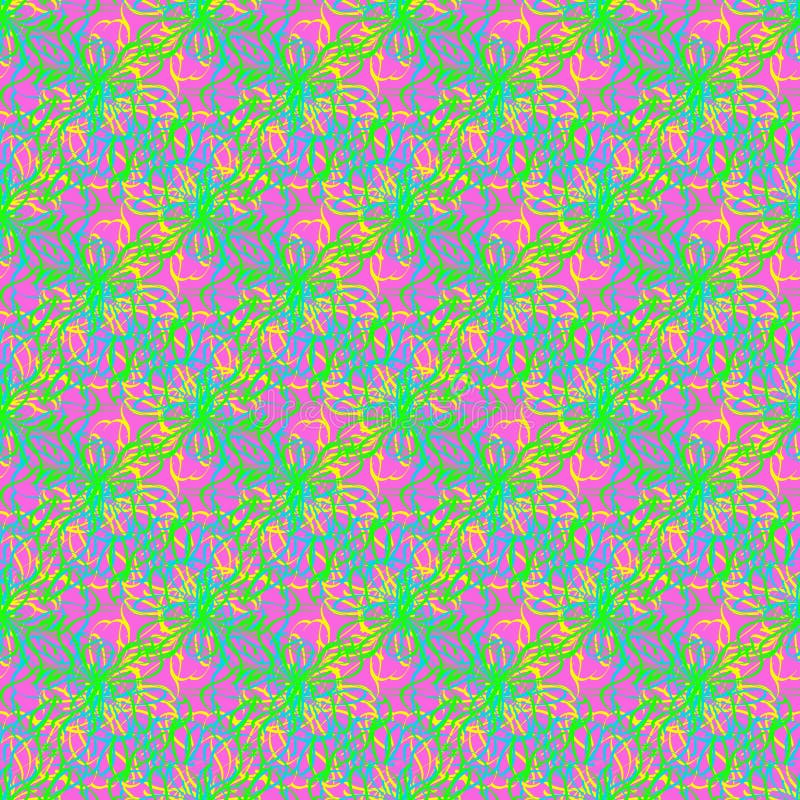 Multicolor Thin Line Abstract Bright Seamless Pattern Stock Vector ...