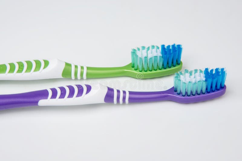 Multicolor Toothbrush for Teeth on the White Background Stock Photo ...
