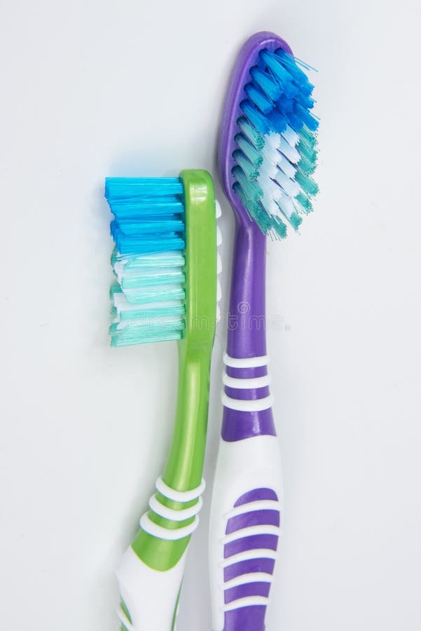 Multicolor Toothbrush for Teeth on the White Background Stock Photo ...