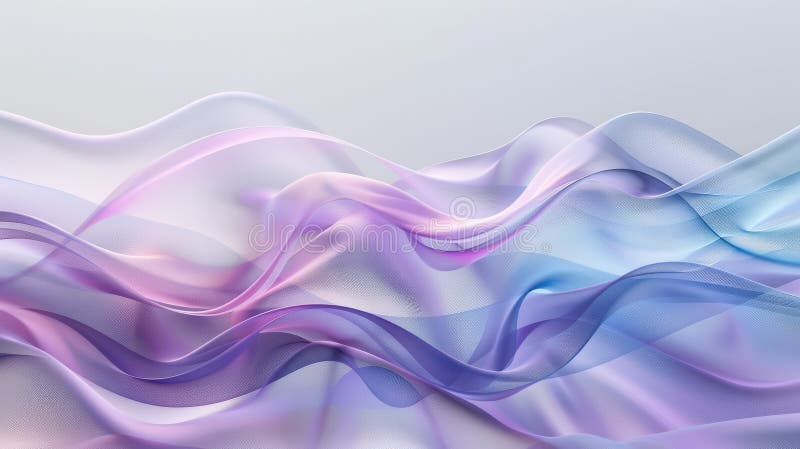 Multicolor Translucent Wavy Translucent Fabric Flowing in the Air Stock ...