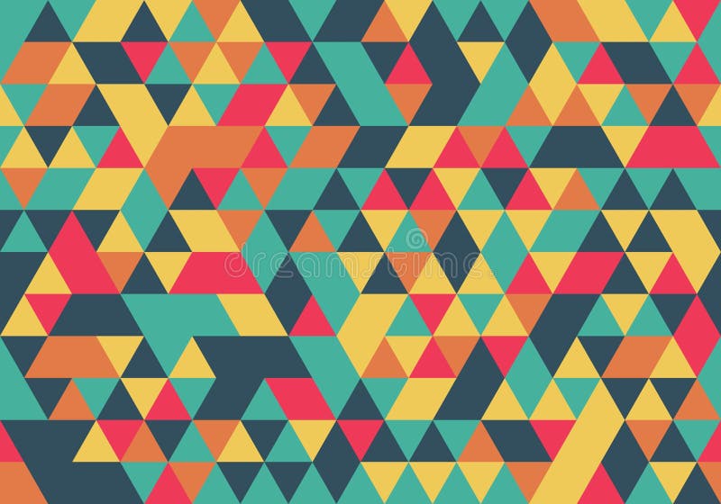 Multicolor Triangle Repeat Pattern Design Decoration. Abstract Stock ...