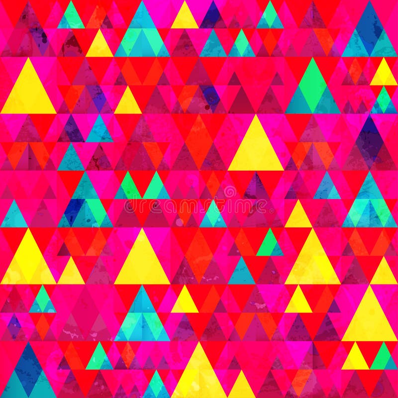Multicolor Triangle Seamless Pattern Stock Vector - Illustration of ...