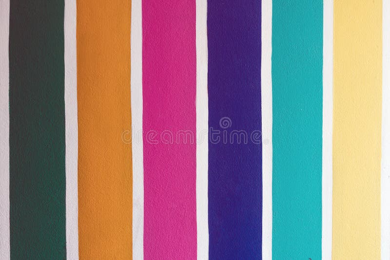 Multicolor Vertical Striped Pattern on Cement Wall. Colorful Painted on ...