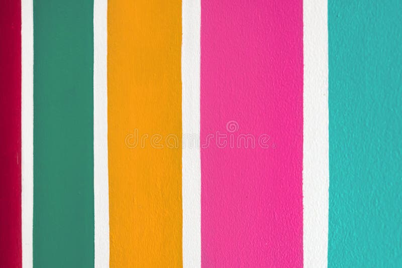 Multicolor Vertical Striped Pattern on Cement Wall. Colorful Painted on ...