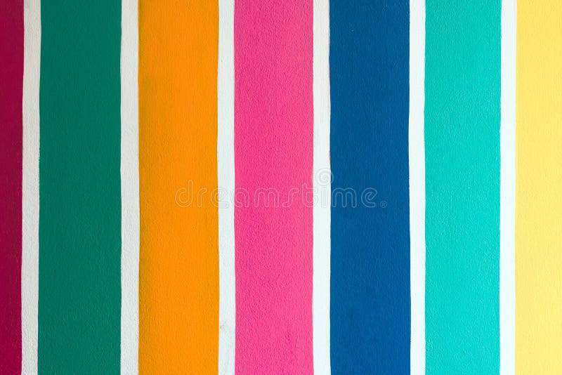 Multicolor Vertical Striped Pattern on Cement Wall. Colorful Painted on ...