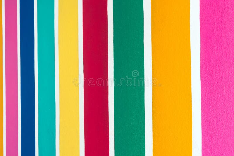 Multicolor Vertical Striped Pattern on Cement Wall. Colorful Painted on ...