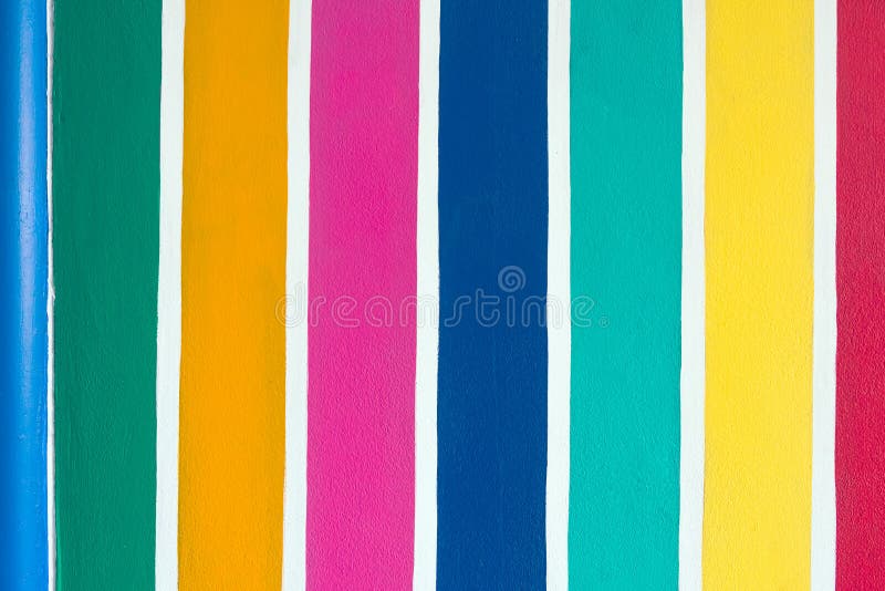 Multicolor Vertical Striped Pattern on Cement Wall. Colorful Painted on ...