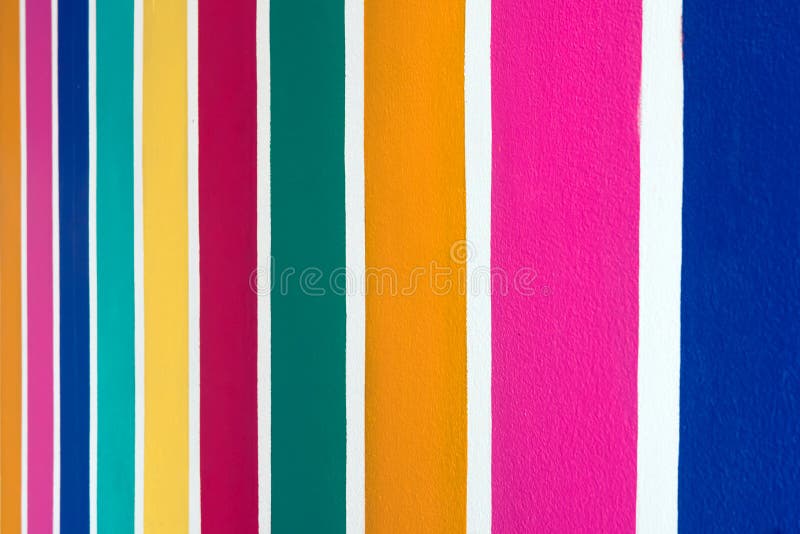 Multicolor Vertical Striped Pattern on Cement Wall. Colorful Painted on ...