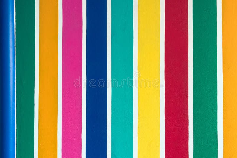 Multicolor Vertical Striped Pattern on Cement Wall. Colorful Painted on ...