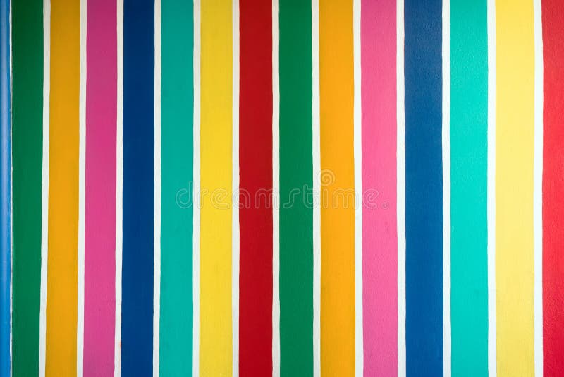 Multicolor Vertical Striped Pattern on Cement Wall. Colorful Painted on ...