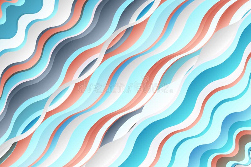 Multicolor Wave Abstract Art Background Shape. Illustration Stock ...