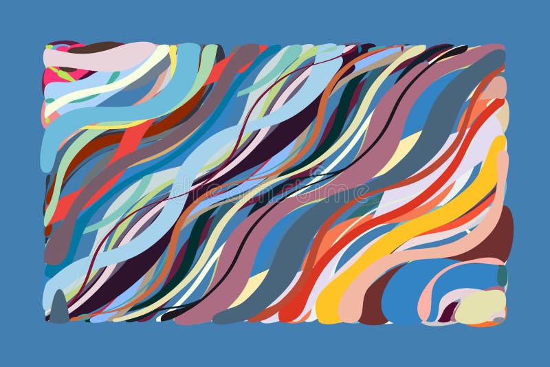 Multicolor Wave Abstract Art Background Shape. Wavy Illustration Stock ...