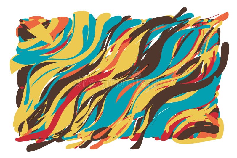 Multicolor Wave Abstract Art Background Shape. Wavy Stock Vector ...