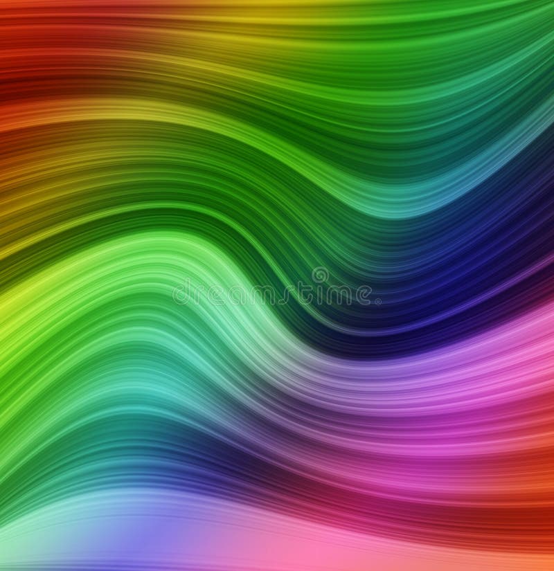 Multicolor Waves stock illustration. Illustration of wallpaper - 12189203
