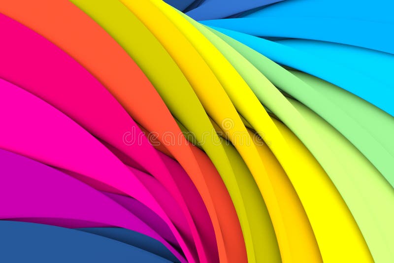 Multicolor Waves Abstract Background Stock Illustration - Illustration ...