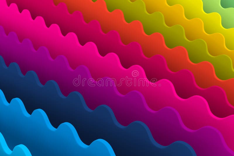 Multicolor Waves Abstract Background Stock Illustration - Illustration ...
