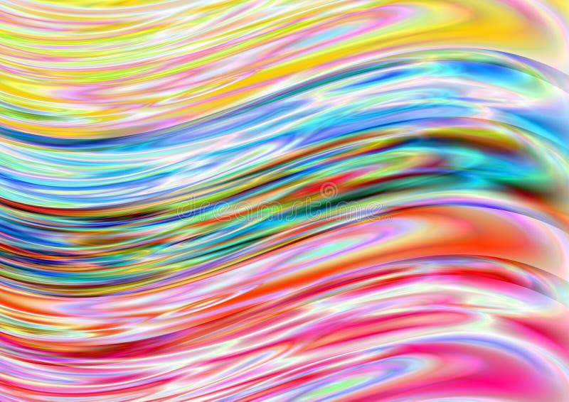 Multicolor waves stock illustration. Illustration of abstract - 34610025
