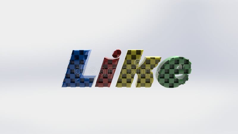 Multicolor Word Like on White Background Stock Illustration ...