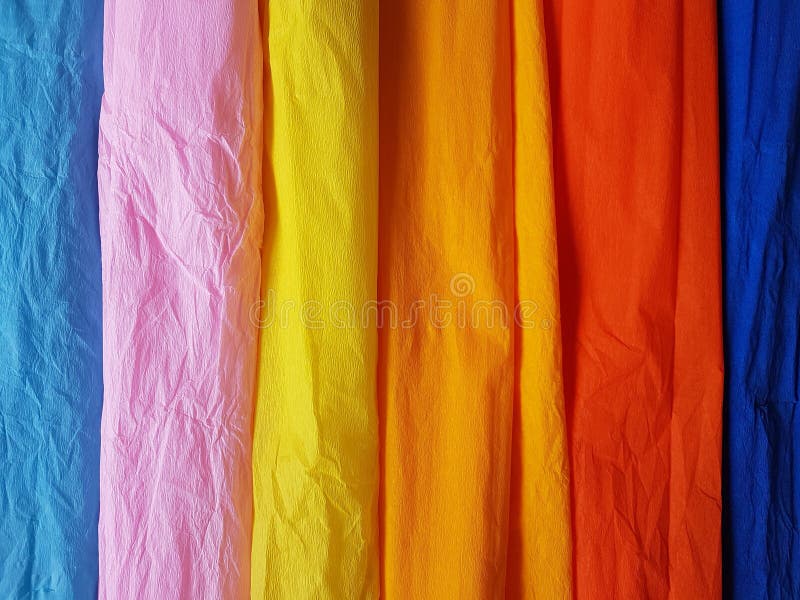 Multicolor Wrinkled Paper Background Silk Surface Empty Blank Sheets ...