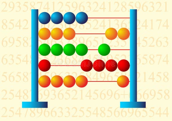 Multicolored abacus stock illustration. Illustration of arithmetic ...