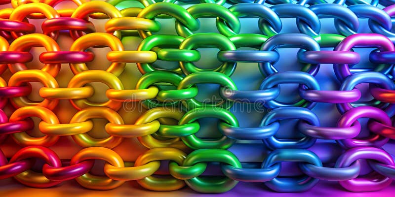 Multicolored Abstract Background with Chains Using a Matte Color Scheme ...