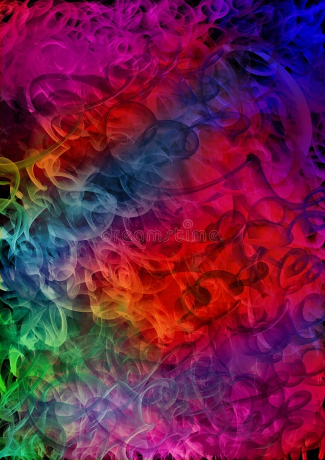 Multicolored Abstract Background, Digital Painting Illustration ...