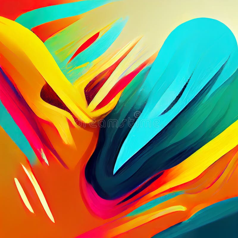 Multicolored Abstract Background. Paint Effect. Flat Illustration ...