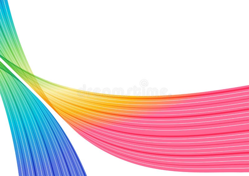 Multicolored Abstract Background, Rainbow Striped Curves on White ... Multicolored Abstract Background, Rainbow Striped Curves on White ...