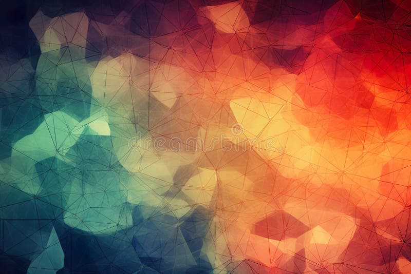 A Multicolored Abstract Background with Triangles. Generative AI Image. Stock Illustration ...