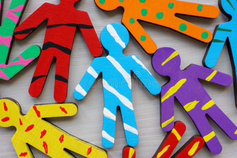 Multicolored Abstract Figures As Diversity Symbol. Stock Image - Image ...