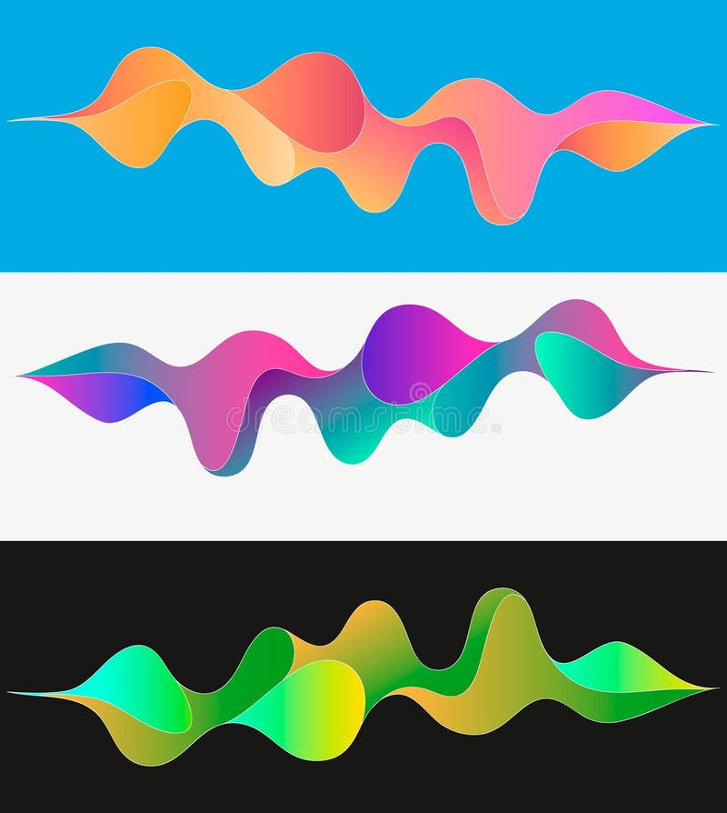 Multicolored Abstract Fluid Sound Wave. Vector Illustration Stock ...