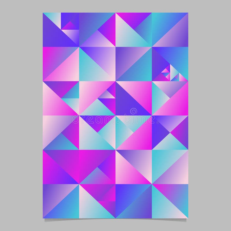 Multicolored Abstract Geometrical Triangle Poster Template Design Stock ...