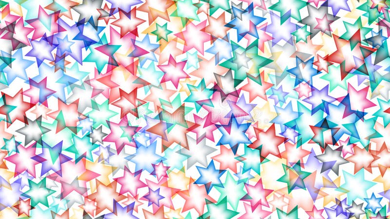 Multicolored Abstract Seamless Pattern of Overlapping Transparent Stars ...