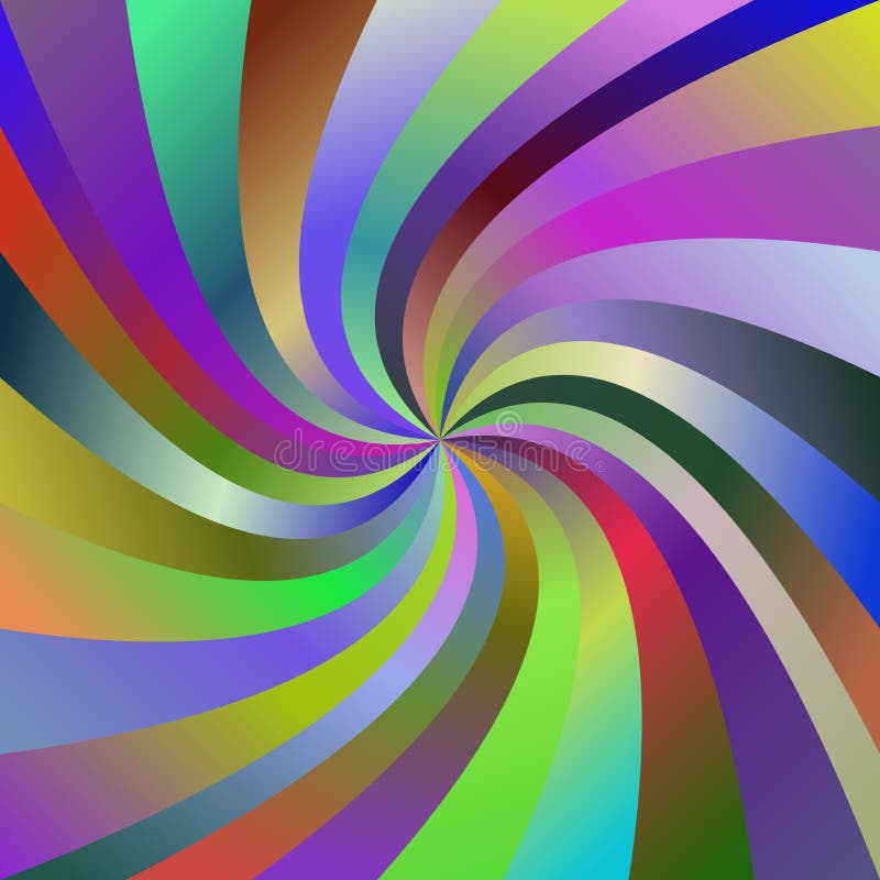 Multicolored Abstract Spiral Ray Background Stock Vector - Illustration ...