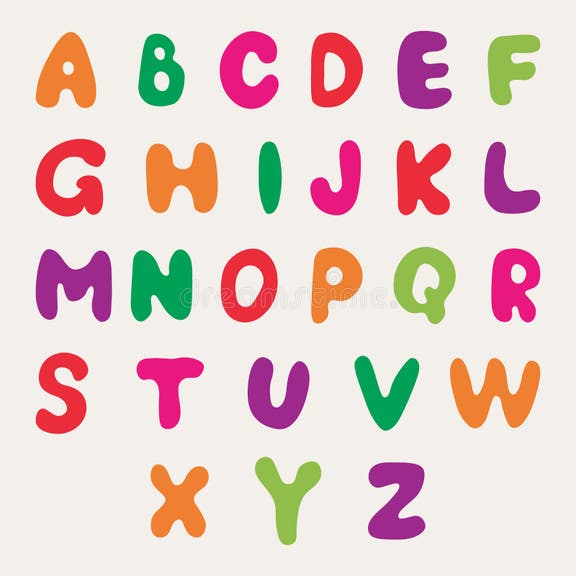 Multicolored alphabet. stock vector. Illustration of symbol - 82514917