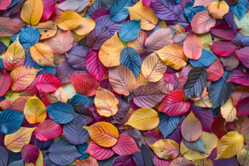 Multicolored Autumn Leaves Lying on the Floor Stock Image - Image of ...