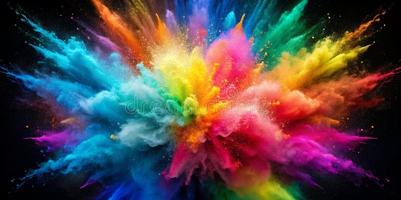 Multicolored Background of Abstract Dust Color Explosion Generative AI ...